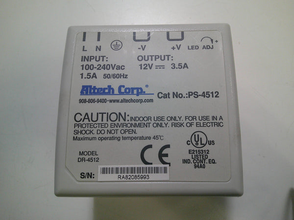 Altech PS-4512 Universal DIN Rail Power Supply, 42 W, 12 V – PFIParts