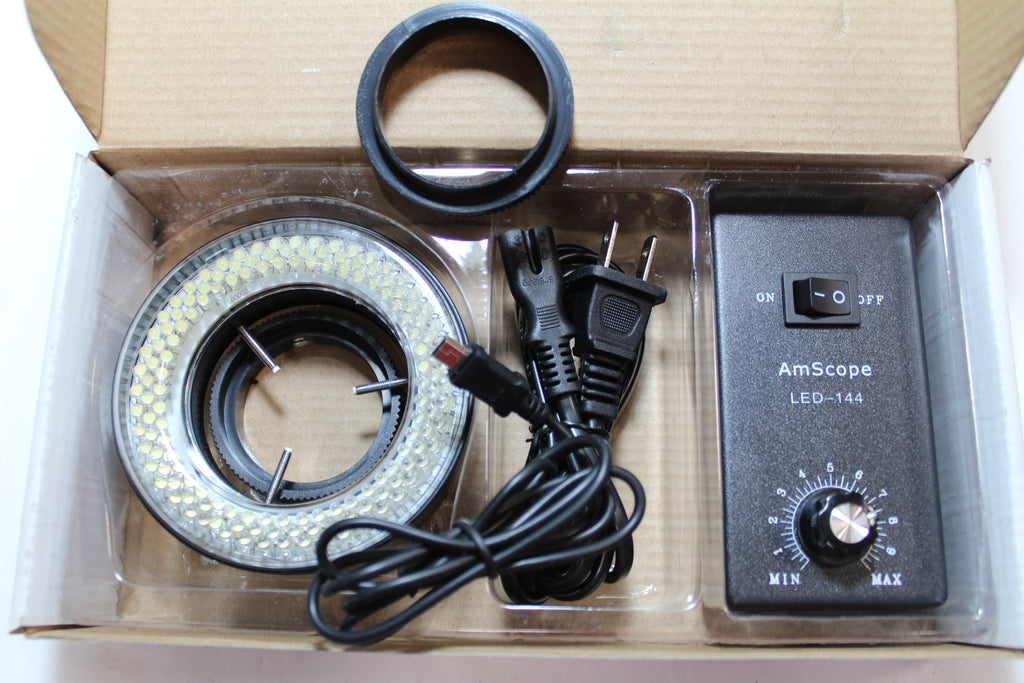 AmScope LED-144 Microscope Ring Light w/ Adapter – PFIParts